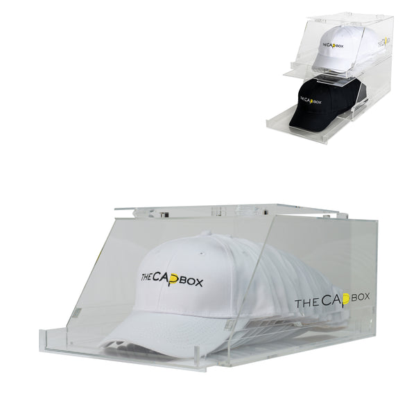 The Clear Glasshouse CapBox Hat Rack Stackable Baseball Cap Storage ...